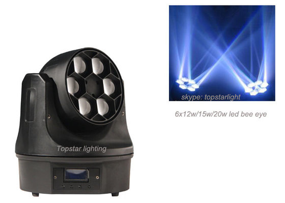 Portable Dj Club Lights Led Bee Eye 6x12w Moval Head Disco Light Rgbw Color Mixing Club Lights supplier