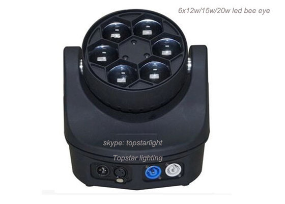 Portable Dj Club Lights Led Bee Eye 6x12w Moval Head Disco Light Rgbw Color Mixing Club Lights supplier
