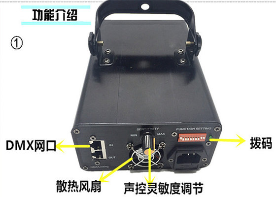 Low Watt RGBY Single Green 100mw Laser Stage Light With Aluminum House supplier