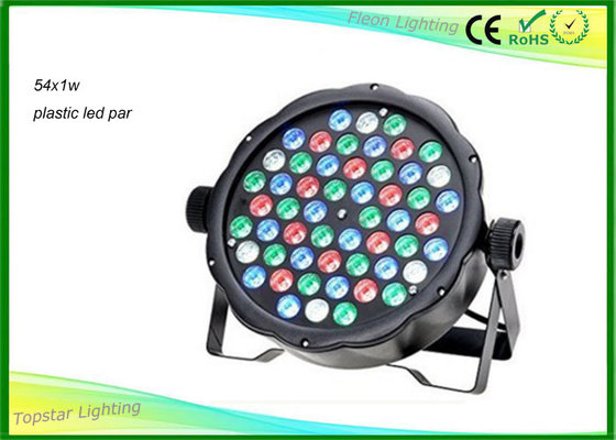 Light Weight 54 X 1w RGBW Dmx LED Par Light With Plastic House CE / ROHS supplier