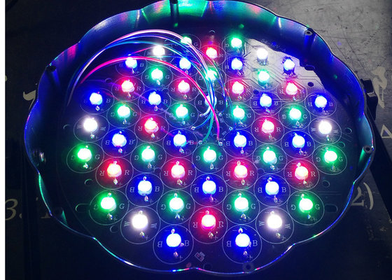 Light Weight 54 X 1w RGBW Dmx LED Par Light With Plastic House CE / ROHS supplier
