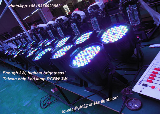 Highest Brightness Par64 Par Can Led Lights 54 x 3W With Taiwan Chips supplier