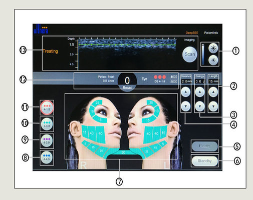 Vertical salon hifu machine / high intensity focused ultrasound hifu for face lifting / hi