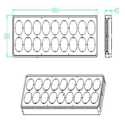 270*3w Apollo 18 led grow light Greenhouse Garden Plant Grow Lamp Panel Indoor budding