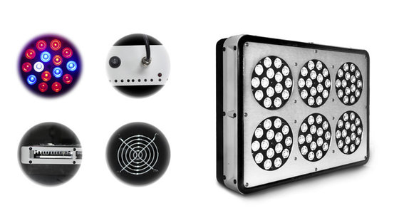 270W Apollo 6 LED Grow Light Full Spectrum with Lens for Greenhouse, Hydroponic System