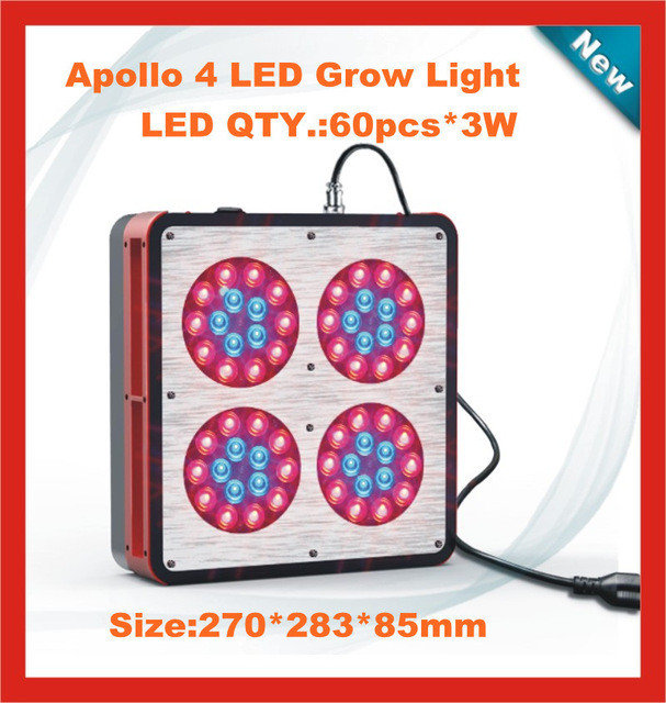 LED Grow Light Apollo 4 high power 180w for greenhouse plants growing+3 years warranty+ CE