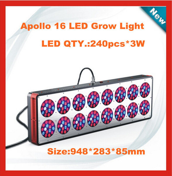 selling Apollo 16 LED Grow Light AC100~240V 700mA Color Red/Blue high power