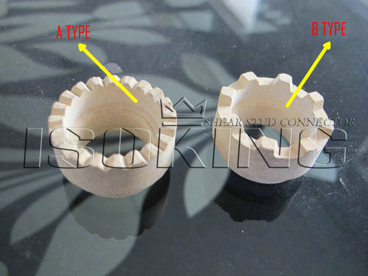 Export Φ16,Φ19 UF Cordierite Ceramic Ferrules with with CE for stud welding