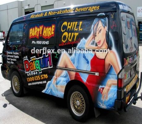 waterproof and anti- fire vinyl car sticker/vinil adesivo perfurado/self adhesive vinyl