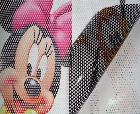 one way vision window advertising perforated vinyl film digital printing