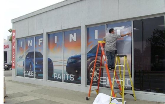 one way vision window advertising perforated vinyl film digital printing