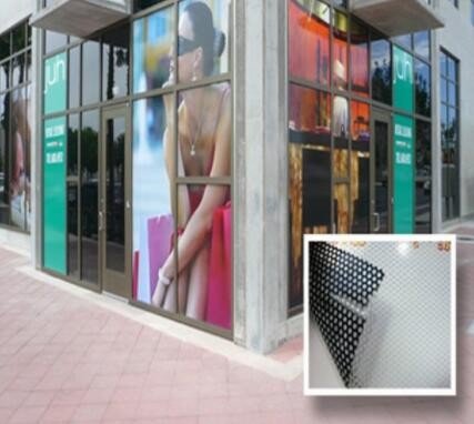 Outdoor printing material one way vision sticker for advertising