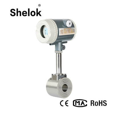 Low cost  4-20mA gas steam liquid 12VDC flange vortex flow meter