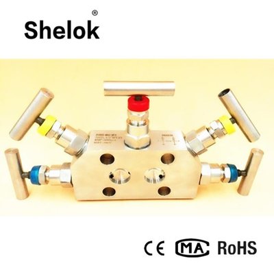 5 way liquid gas vapor valve manifold for pressure transmitter press up to 10000psig