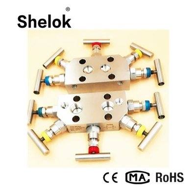 5 way liquid gas vapor valve manifold for pressure transmitter press up to 10000psig