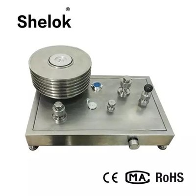 Piston hydraulic  0.005 accuracy 0.1~100MPa dead weight tester pressure gauge calibration machine