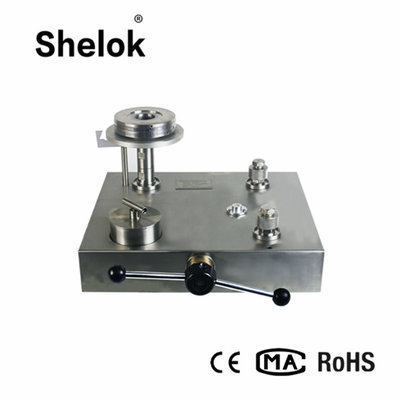 High precision oil piston dead weight tester for digital pressure gauge 24VDC