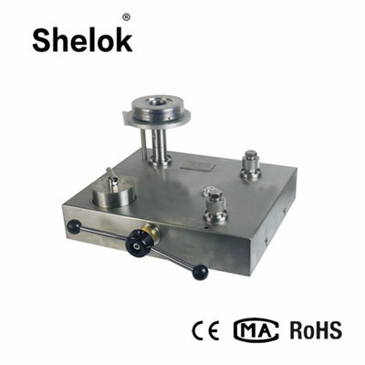 High precision oil piston dead weight tester for digital pressure gauge 24VDC