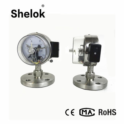 Diaphragm seal electric contact flange type dry pressure gauge manometer