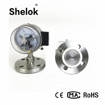 Diaphragm seal electric contact flange type dry pressure gauge manometer