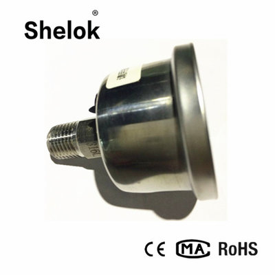 Spiral tube 40mm 304SS oil back connection pressure gauge mpa kg and psi