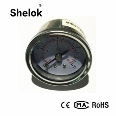 Spiral tube 40mm 304SS oil back connection pressure gauge mpa kg and psi