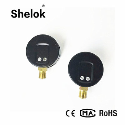 Spiral tube gauge all stainless steel pressure gauge bottom mounting types copper alloy movement