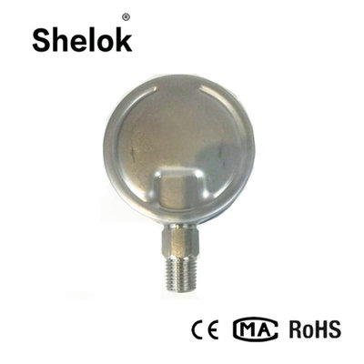 250bar high temperature bourdon tube manometer liquid filled pressure gauge stainless steel
