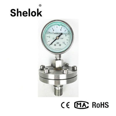 Air oil water mpa diaphragm seal bourdon tube 300 bar pressure gauge price