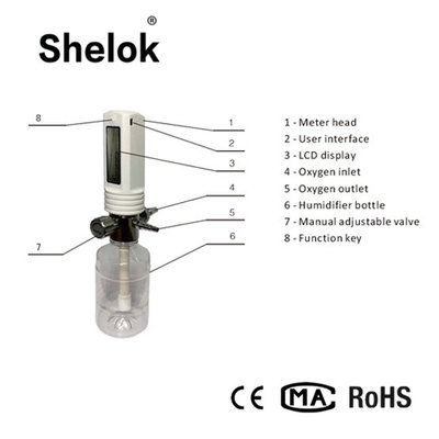 Hospital series Medical Oxygen Flow Meters, Air Flow Meter With Wifi or Bluetooth