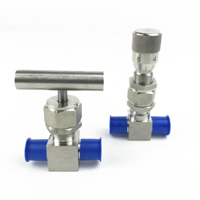 1/2 1/4 1/8 stainless steel 6000 psi 3 way needle valve