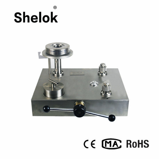 High precision oil piston dead weight tester for digital pressure gauge 24VDC