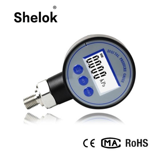 High quality digital oil air hydraulic fuel pressure gauge with alarm LED manometer