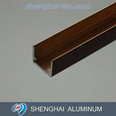Wooden Grain Aluminum Frames to Make Kitchen Furniture, Shoes Cabinet, Wardrobe