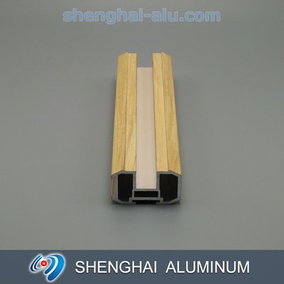 Wooden Grain Aluminum Frames to Make Kitchen Furniture, Shoes Cabinet, Wardrobe