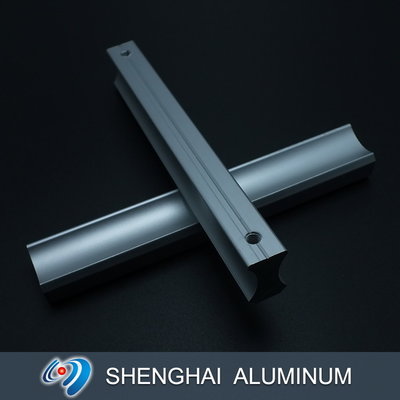 High Quality European Style Matt Anodized Silver CNC Aluminum Handles for Wardrobe and Cabinet