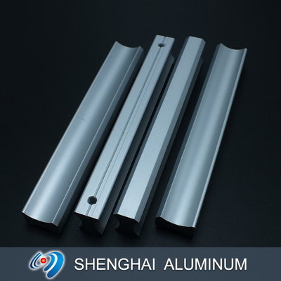 High Quality European Style Matt Anodized Silver CNC Aluminum Handles for Wardrobe and Cabinet