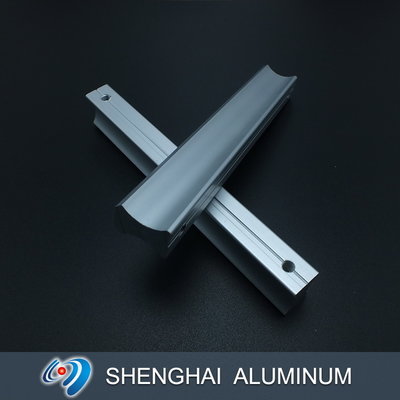 High Quality European Style Matt Anodized Silver CNC Aluminum Handles for Wardrobe and Cabinet
