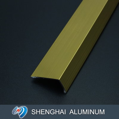 Golden Anodized Surface Treatments 1-6M Aluminum Tile Trim Floor Edge Decoration Profiles