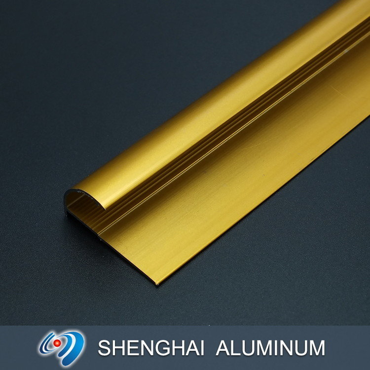 Golden Anodized Surface Treatments 1-6M Aluminum Tile Trim Floor Edge Decoration Profiles