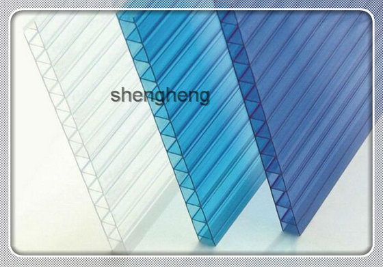 10 years warranty polycarbonate skylight roof sheet/pc hollow roof sheet/pc multi wall roof sheet supplier