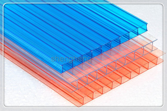 10 years warranty polycarbonate skylight roof sheet/pc hollow roof sheet/pc multi wall roof sheet supplier