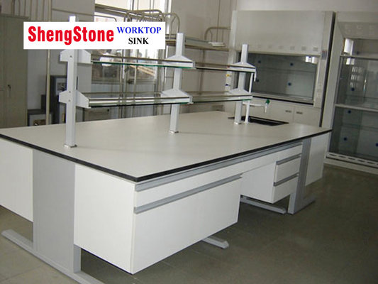 H-frame steel wood laboratory island worktop-Phenolic material worktop,good price phenolic worktops