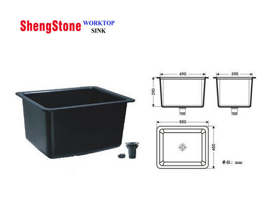 Laboratory PP sink,cheap price PP sink,550*450 mm black PP sink