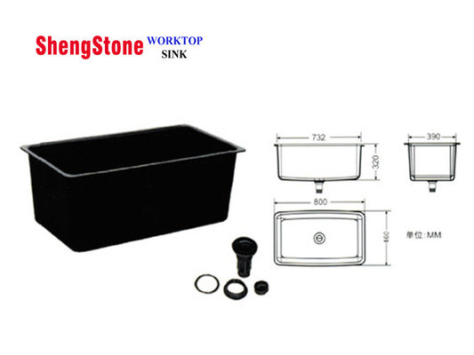 Laboratory PP sink,cheap price PP super large sink,800*460 mm black PP sink