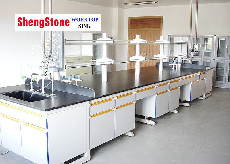 H-frame steel wood laboratory island worktop-Phenolic material worktop,good price phenolic worktops