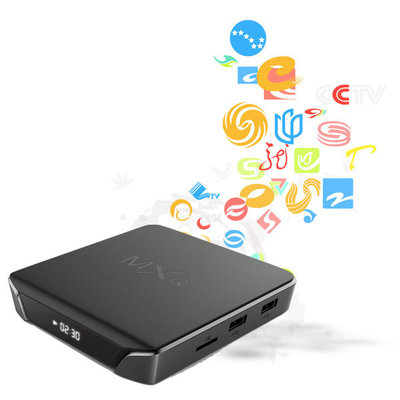 50FPS 4K Quad Core Android TV Box Dual Band Wifi 100MB Ethenet