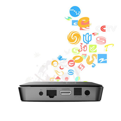50FPS 4K Quad Core Android TV Box Dual Band Wifi 100MB Ethenet