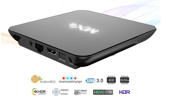 Indoor Professional Amlogic S905X2 TV Box High Resolution 4k Smart TV Box