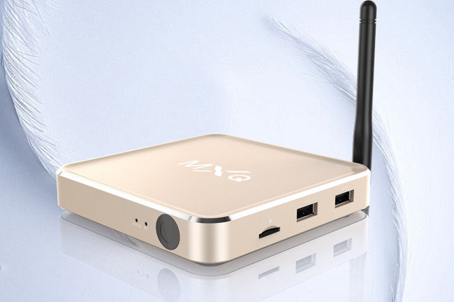 Durable Golden Shell OTT TV Box 1000m Ethernet Wireless Smart TV Box
